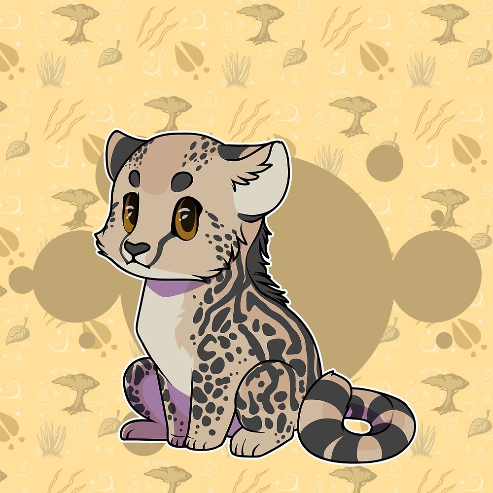 "Chibi Wildlife Set | King Cheetah" by Keyoto-TheFox | Redbubble