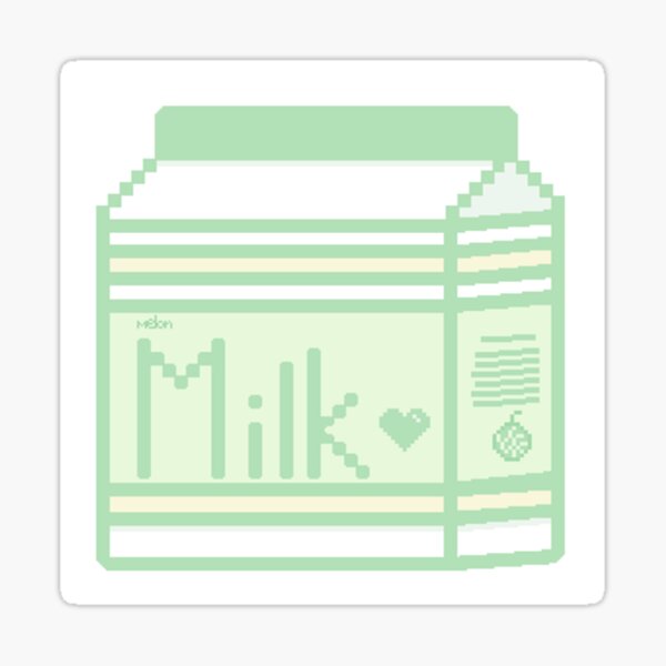 "Melon Milk Sticker" Sticker for Sale by KCFantom | Redbubble