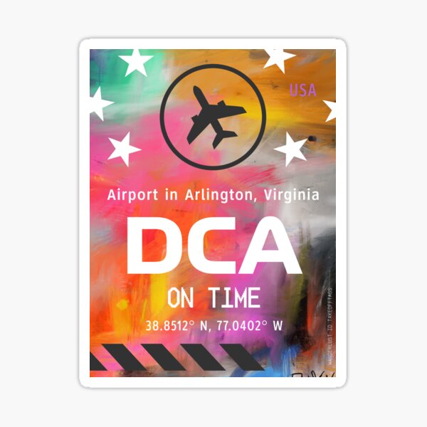 "DCA airport sticker" Sticker for Sale by Aviators | Redbubble