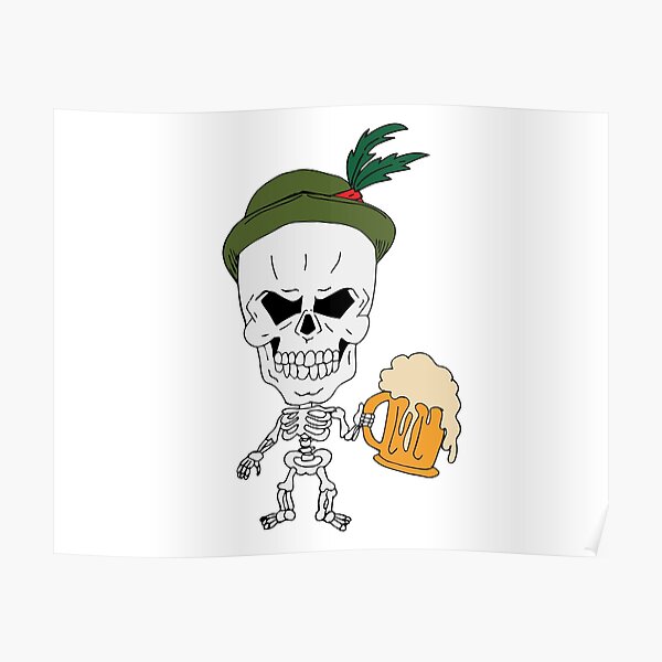 "Skeleton beer Oktoberfest" Poster by Osn91 | Redbubble