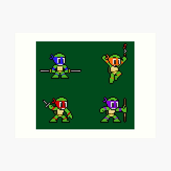 "8-Bit TMNT" Art Print by UniverseET | Redbubble