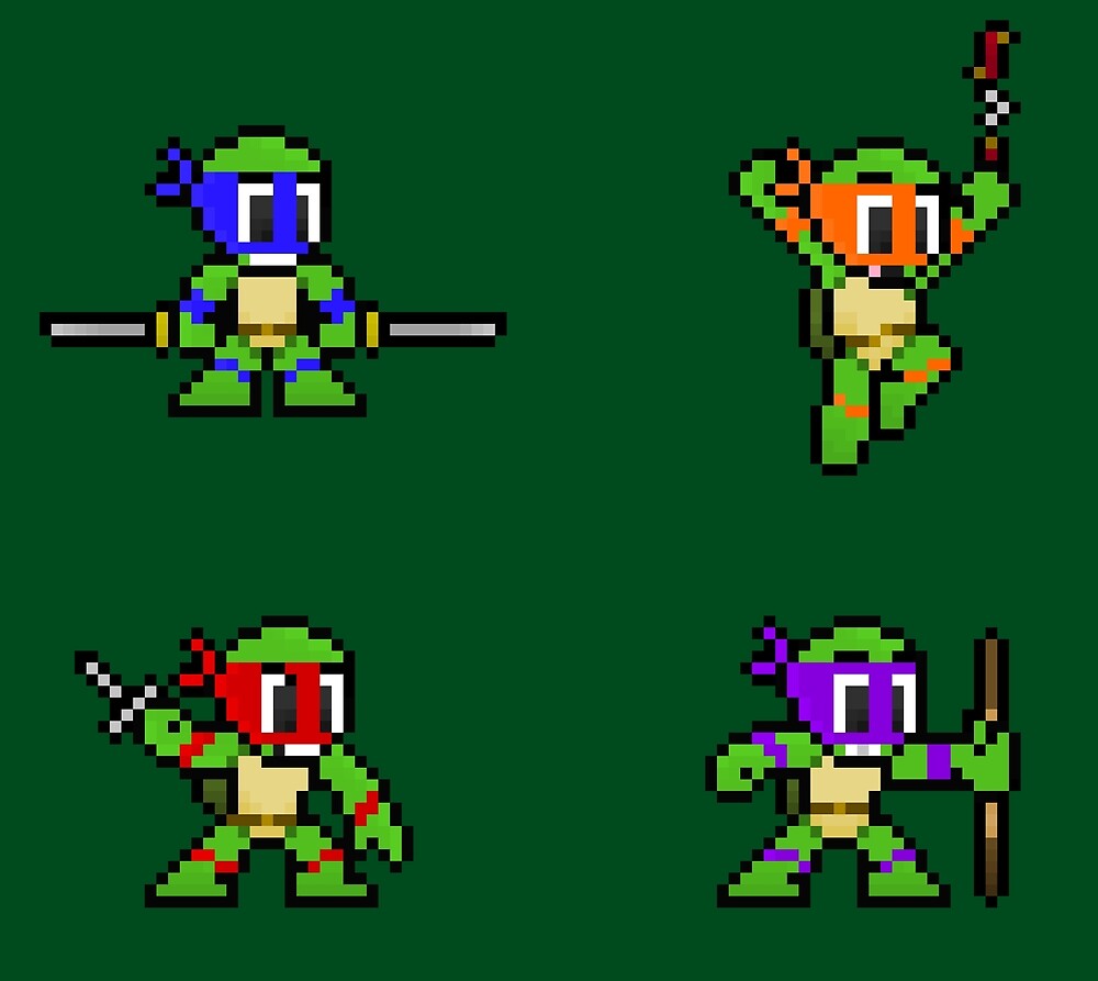 "8-Bit TMNT" by UniverseET | Redbubble