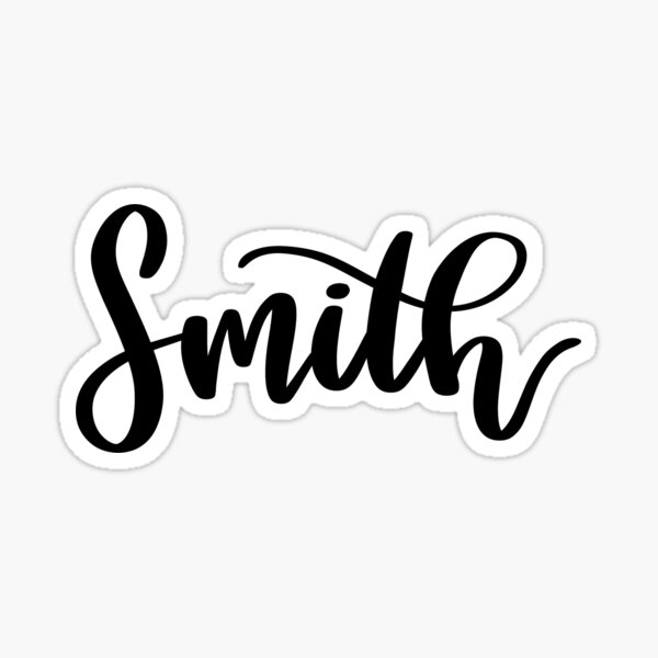 "Smith" Sticker for Sale by ellietography | Redbubble