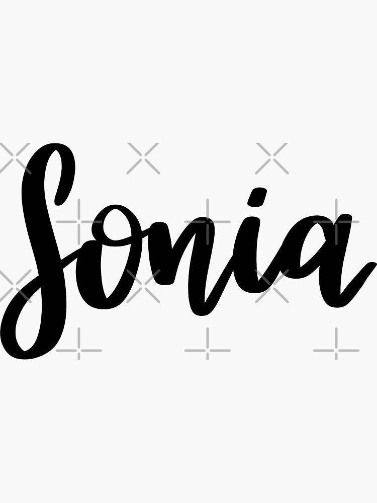 "Sonia" Sticker for Sale by ellietography | Redbubble