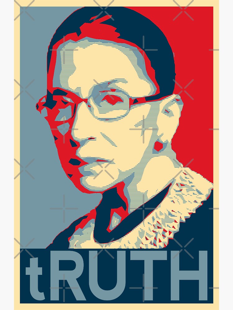 "Ruth Bader Ginsburg tRUTH RBG design" Sticker for Sale by gr3gg ...