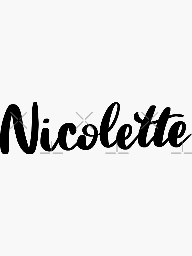 "Nicolette" Sticker for Sale by ellietography | Redbubble