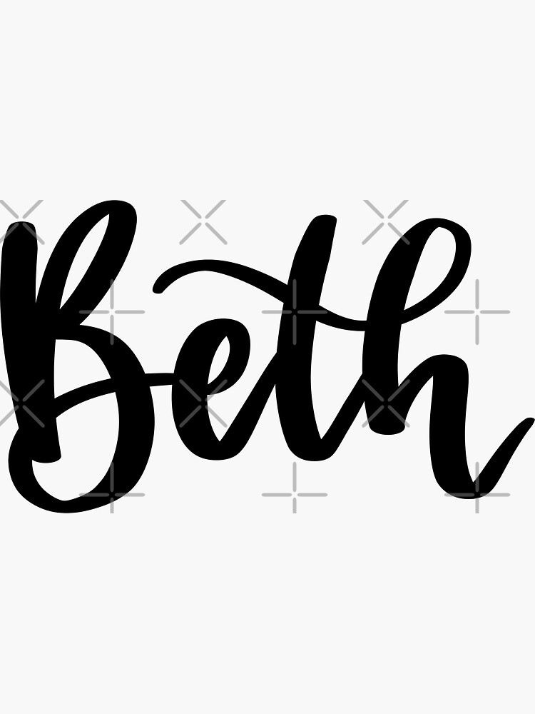 "Beth" Sticker for Sale by ellietography | Redbubble