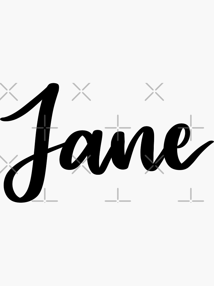 "Jane " Sticker for Sale by ellietography | Redbubble