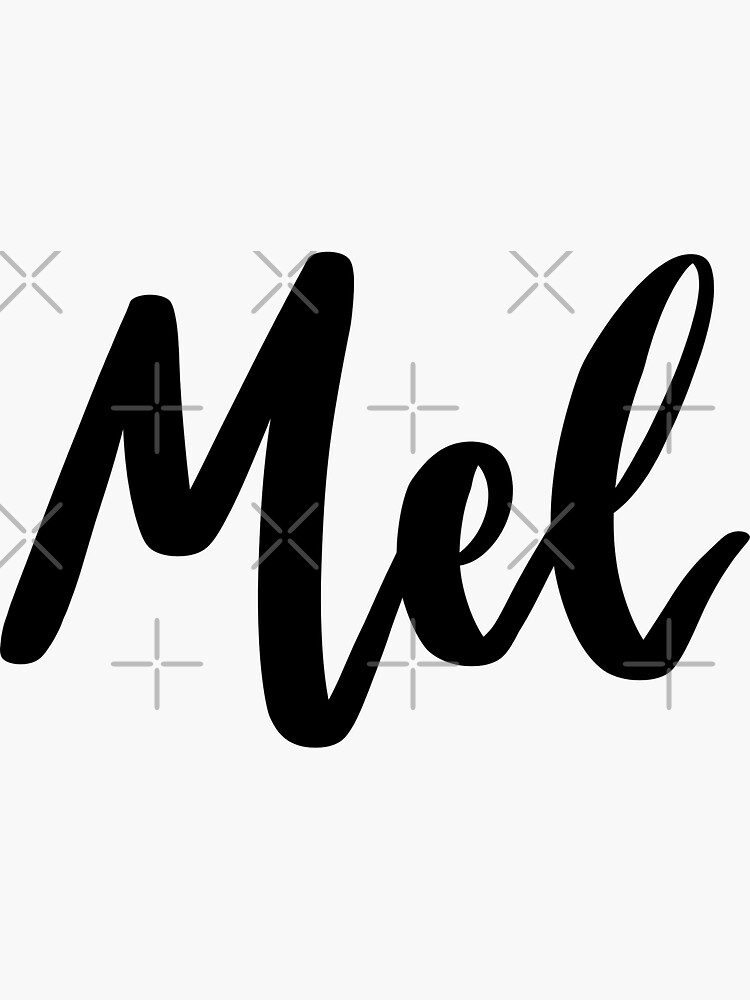 "Mel" Sticker for Sale by ellietography | Redbubble