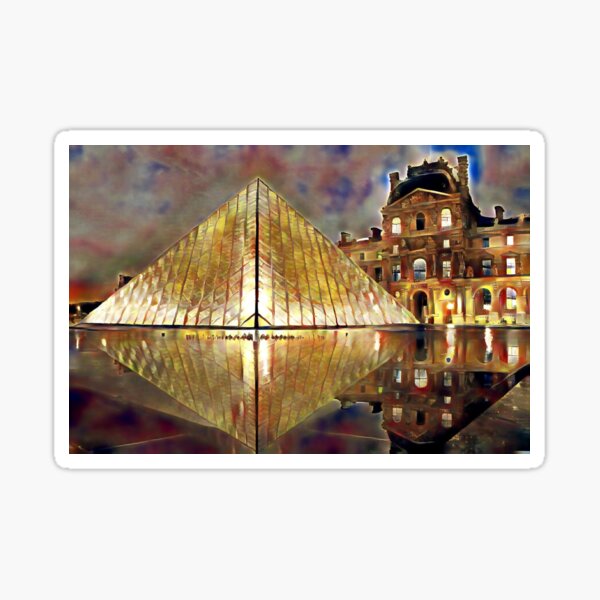 "Musee du Louvre in Paris" Sticker for Sale by philosophizer | Redbubble