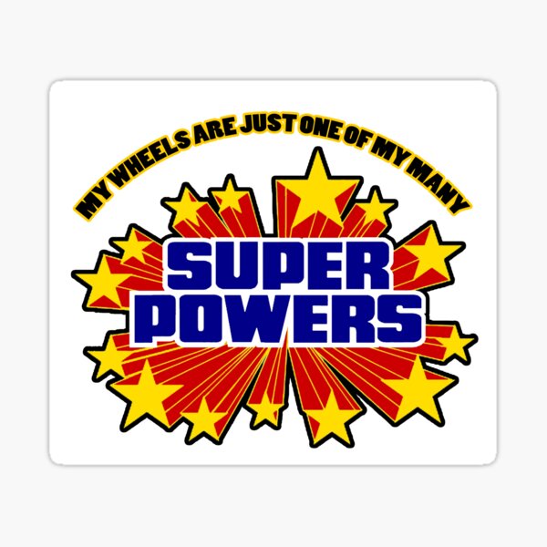 "Super Powers" Sticker by multipleshirts | Redbubble