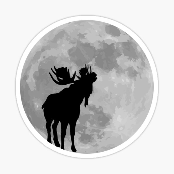 "Funny Moose Full Moon Shirt. Halloween Howling Moose T-Shirt Moose ...