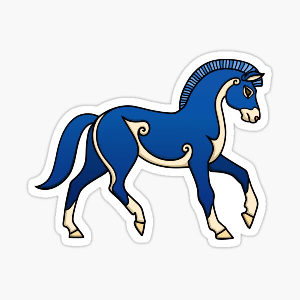 "Pictish Steed" Sticker by Hareguizer | Redbubble