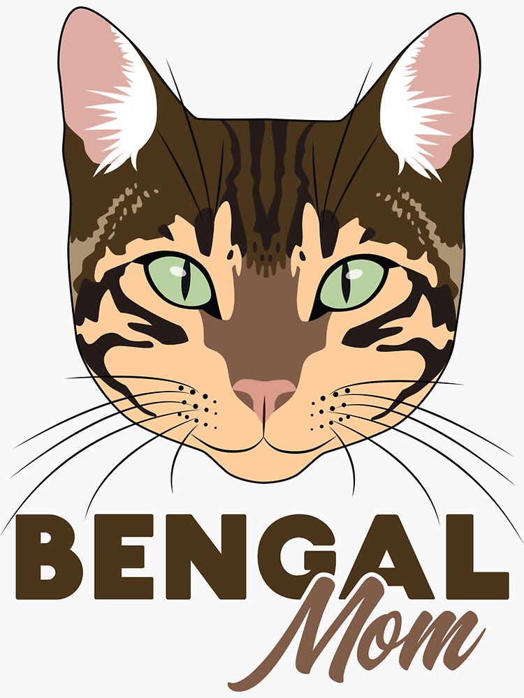 "Bengal Mom" Sticker by Elokimas | Redbubble