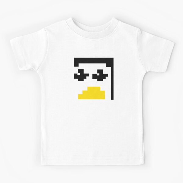 "LINUX TUX PENGUIN PIXEL FACE " Kids T-Shirt by SofiaYoushi | Redbubble