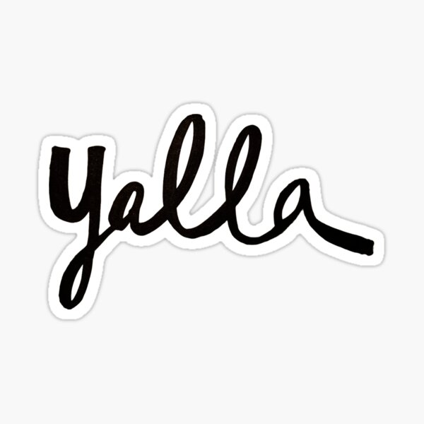 "yalla script" Sticker for Sale by rgord | Redbubble