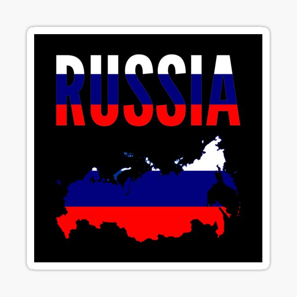 "Russian Gift - Russia Map" Sticker by FDST-shirts | Redbubble