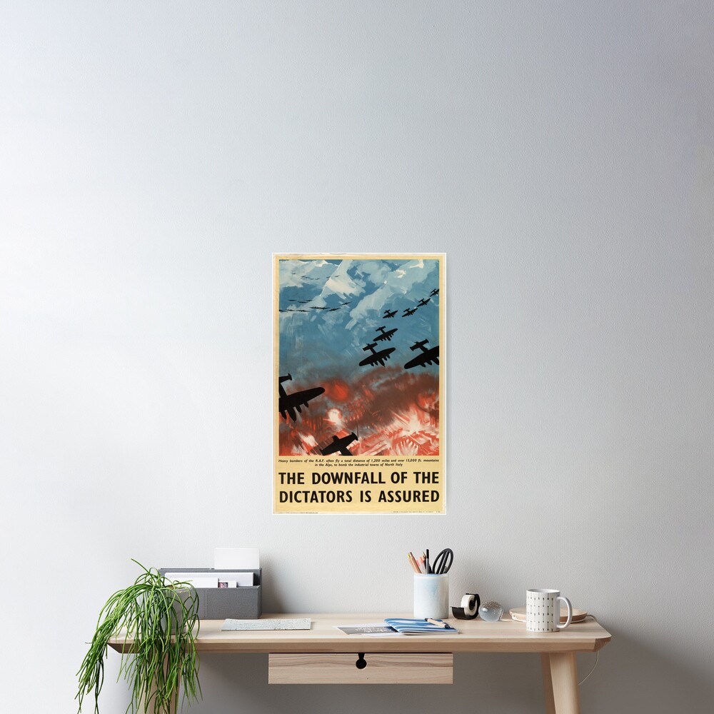 "WW2 War Poster - Vintage Propaganda Poster "Downfall of Dictators ...