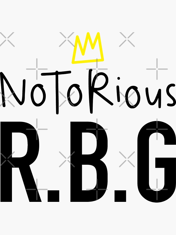 "Notorious RBG" Sticker by corbrand | Redbubble