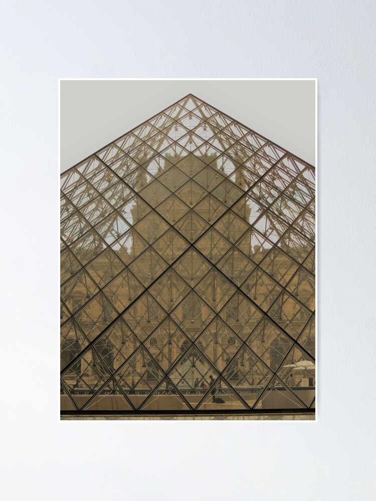 "Louvre Museum Pyramid see-trough" Poster by Chipchaman | Redbubble