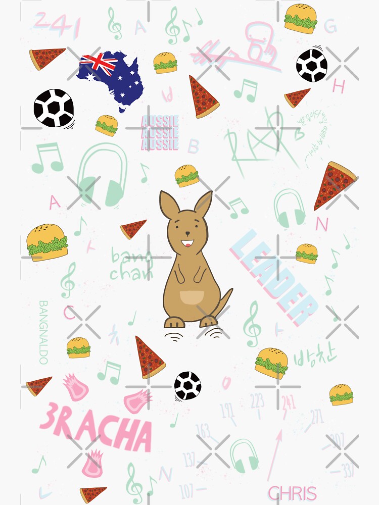 "Stray Kids Bang Chan Doodles" Sticker by bellmakesart | Redbubble