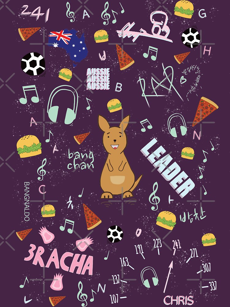 "Stray Kids Bang Chan Doodles" T-shirt for Sale by bellmakesart ...