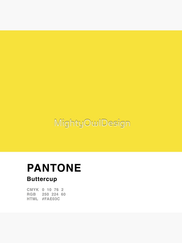"Buttercup Yellow Pantone Simple Design" Sticker for Sale by ...