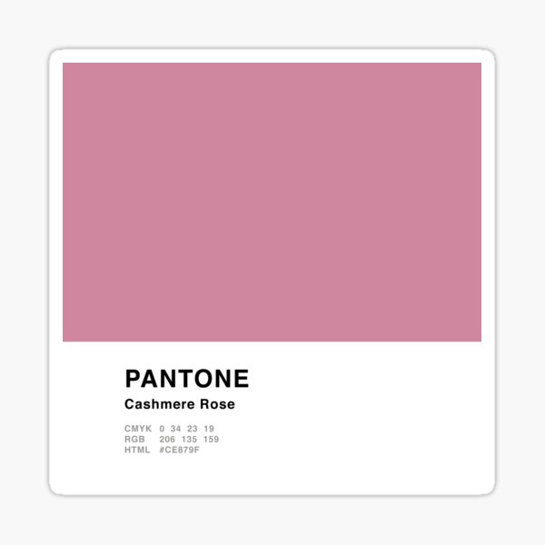 "Cashmere Rose Pink Pantone Simple Design" Sticker by MightyOwlDesign ...