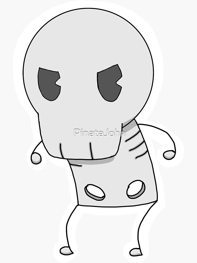 "Angry Skeleton " Sticker for Sale by PinataJohn | Redbubble