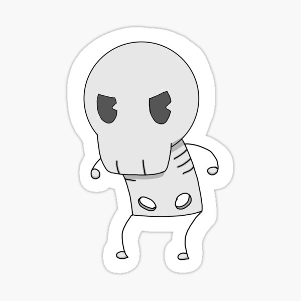 "Angry Skeleton " Sticker for Sale by PinataJohn | Redbubble