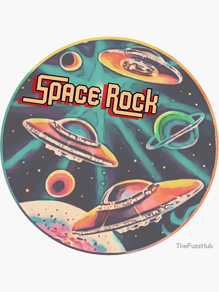 "Space Rock Artwork" Sticker for Sale by TheFuzzHub | Redbubble