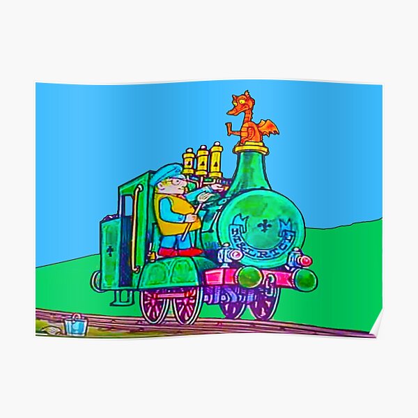 "Ivor The Engine and Idris the Dragon" Poster for Sale by markstones ...