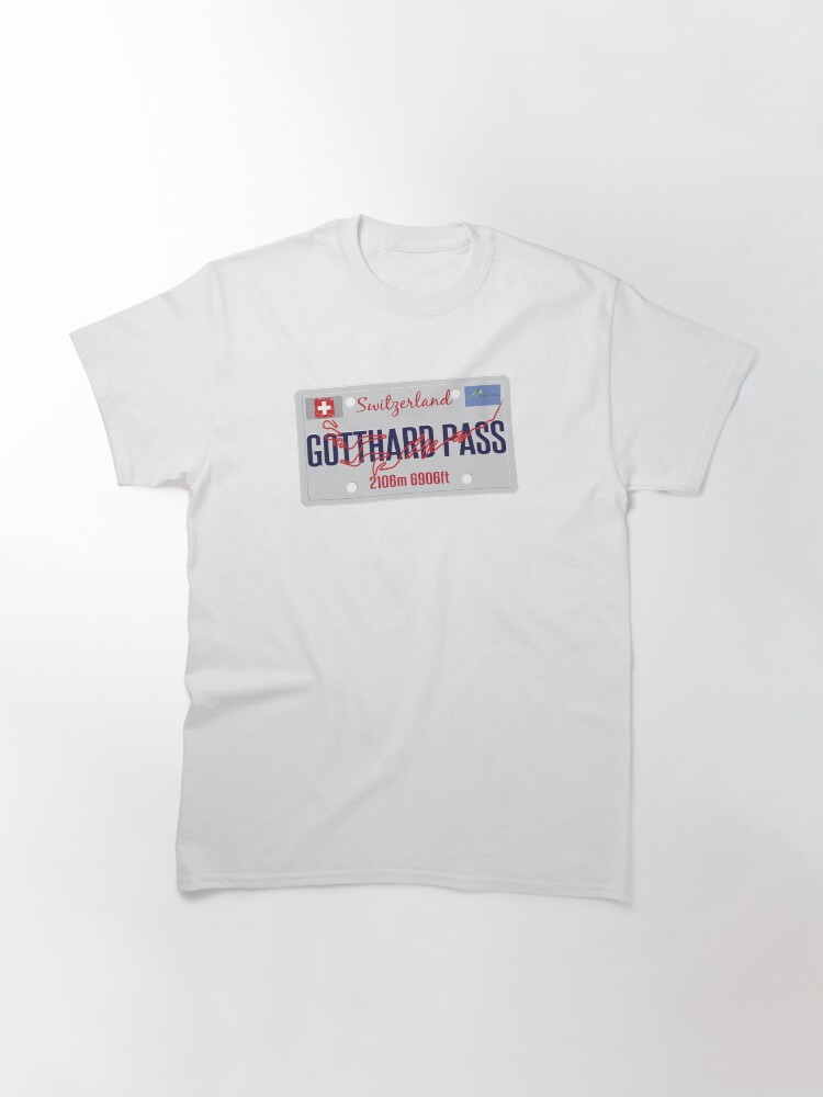 "Gotthard Pass Swiss Roadtrip - licence plate design" T-shirt for Sale ...