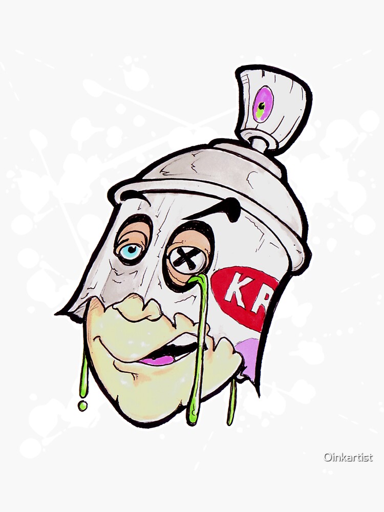 "Stan The Can Graff Head" Sticker for Sale by Oinkartist | Redbubble