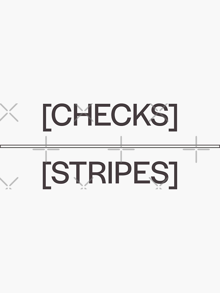 "Checks Over Stripes" Sticker by InTrendSick | Redbubble