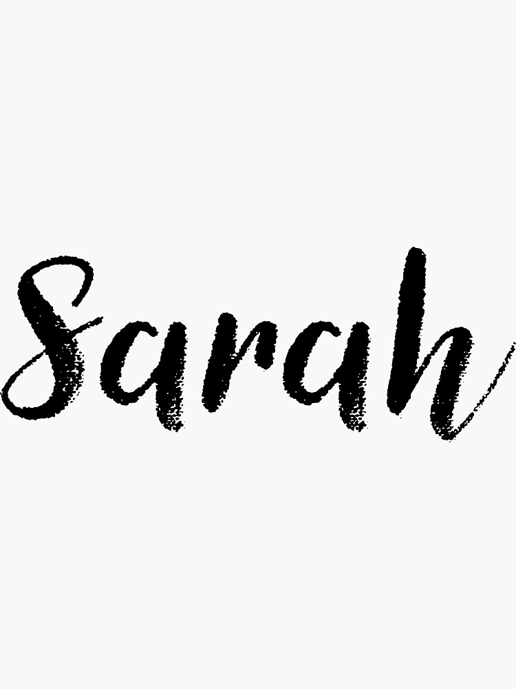 "Sarah - Name Stickers Tees Birthday" Sticker for Sale by klonetx ...