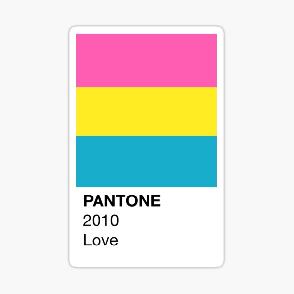 "Pantone Pride: Pan Pride" Sticker for Sale by cdoonan | Redbubble