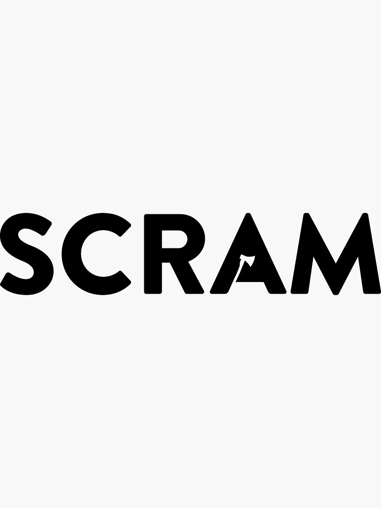 "Super Critical Reactor Ax Man (SCRAM)" Sticker for Sale by Melkstudio ...