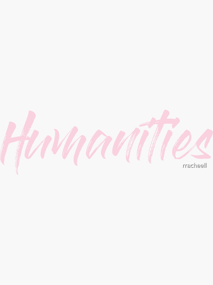"Humanities - Class Label in Pink" Sticker for Sale by rracheell ...