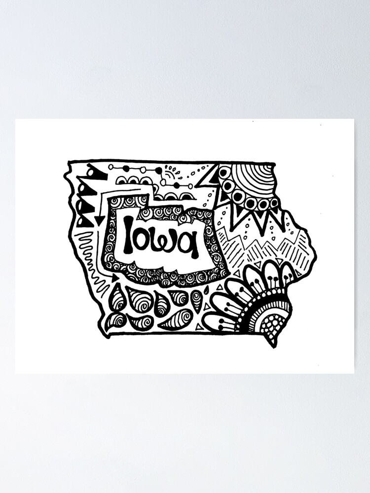 "Iowa State Zentangle" Poster for Sale by alexavec | Redbubble