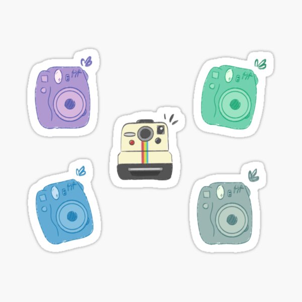 Purple Polaroid Camera Stickers | Redbubble