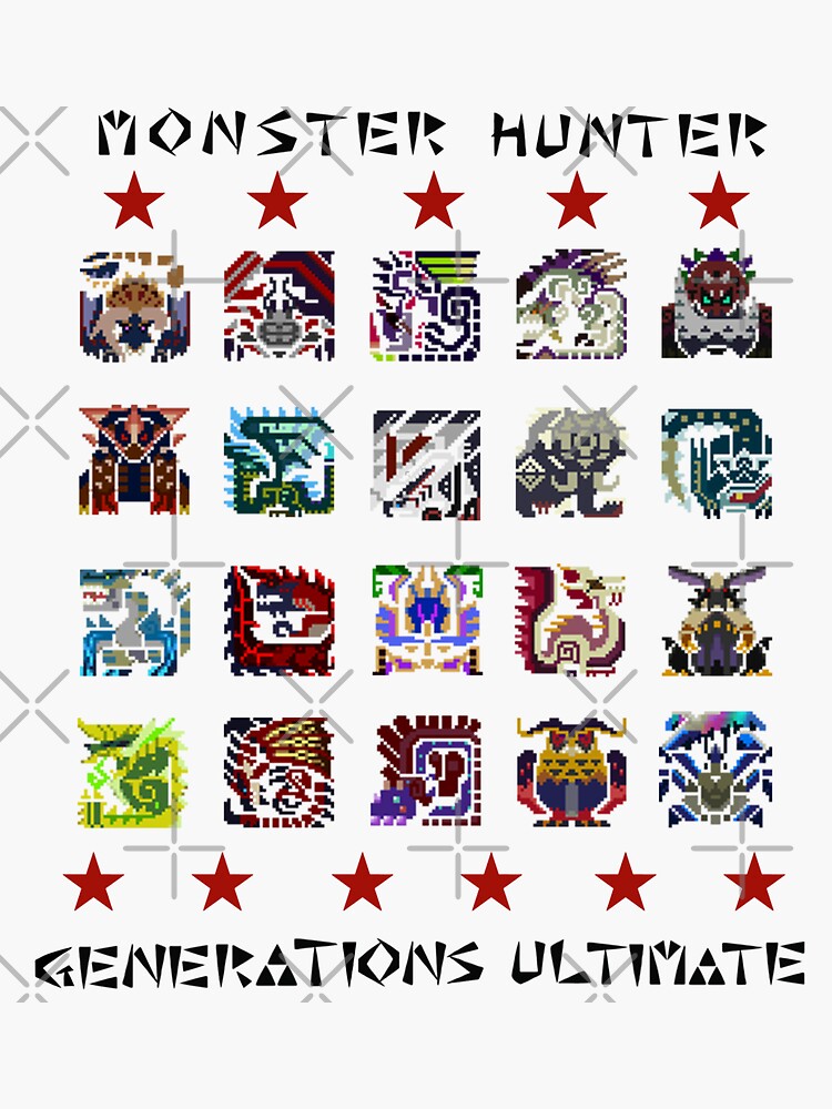"Monster Hunter Generations Ultimate 'Deviants' Design" Sticker for ...