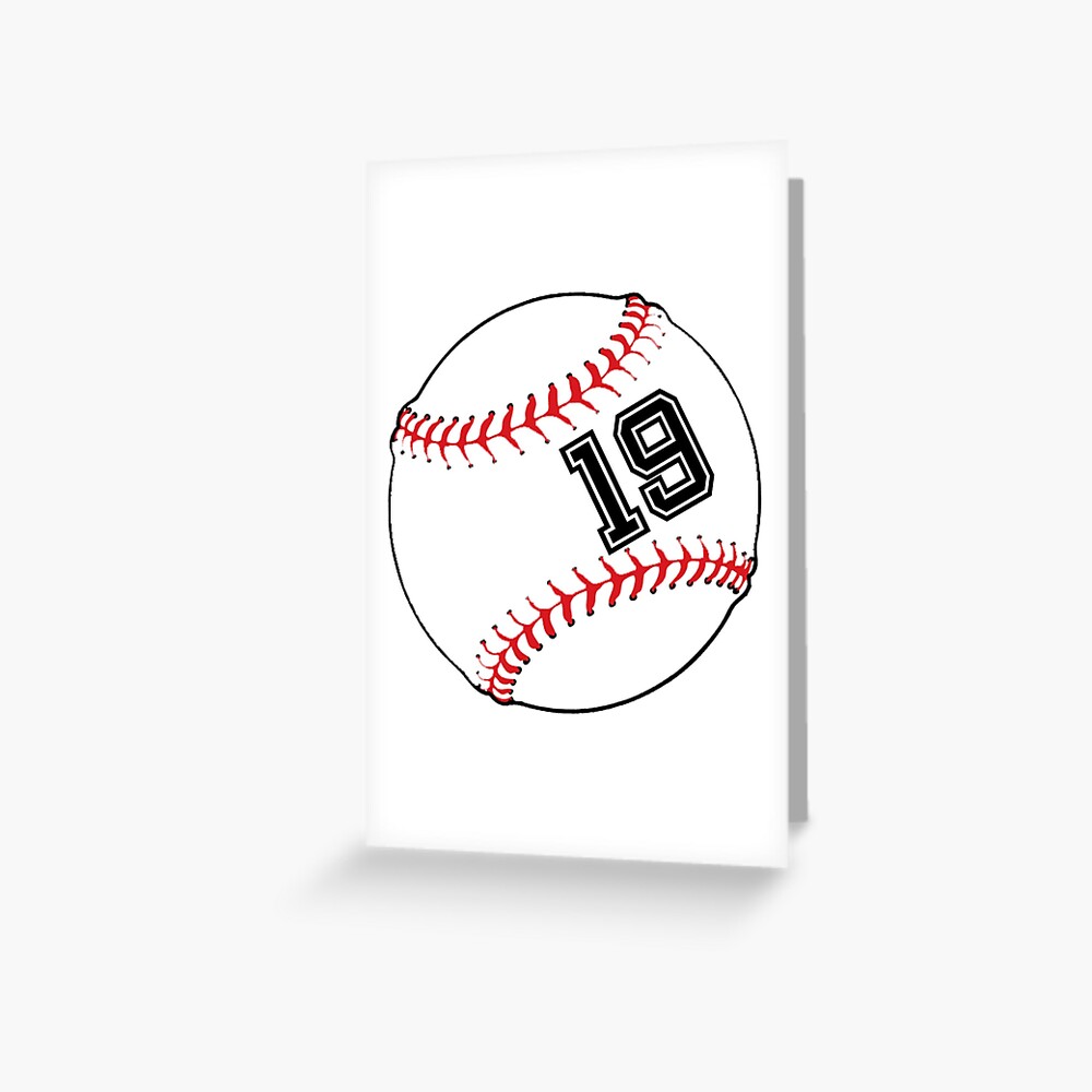 "Baseball Player Jersey No 19 Back Number #19 Ball Sport Sticker Gift ...