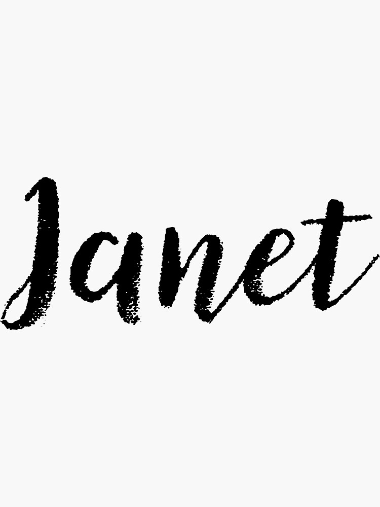 "Janet - Name Stickers Tees Birthday" Sticker for Sale by klonetx ...