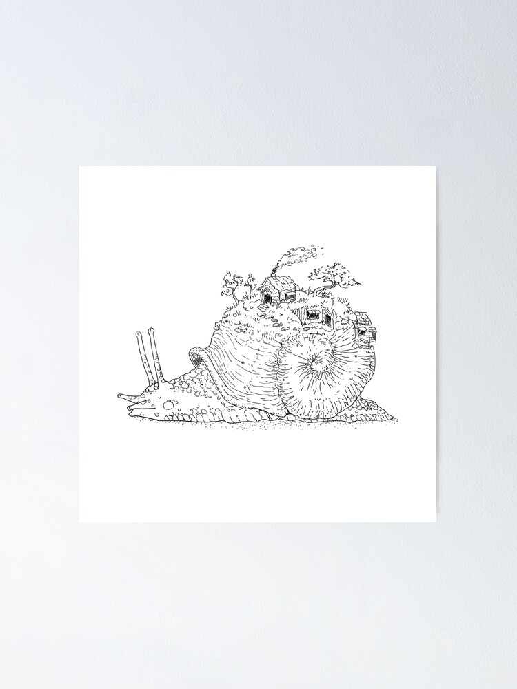 "Snail Home Line Art" Poster for Sale by artmango | Redbubble
