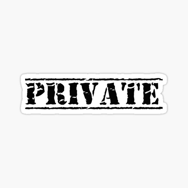 "Private" Sticker by RachelHollis | Redbubble