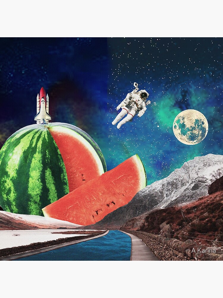 "Watermelon Space" Poster for Sale by Karina A | Redbubble
