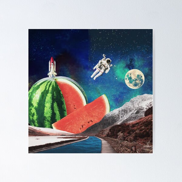 "Watermelon Space" Poster for Sale by Karina A | Redbubble
