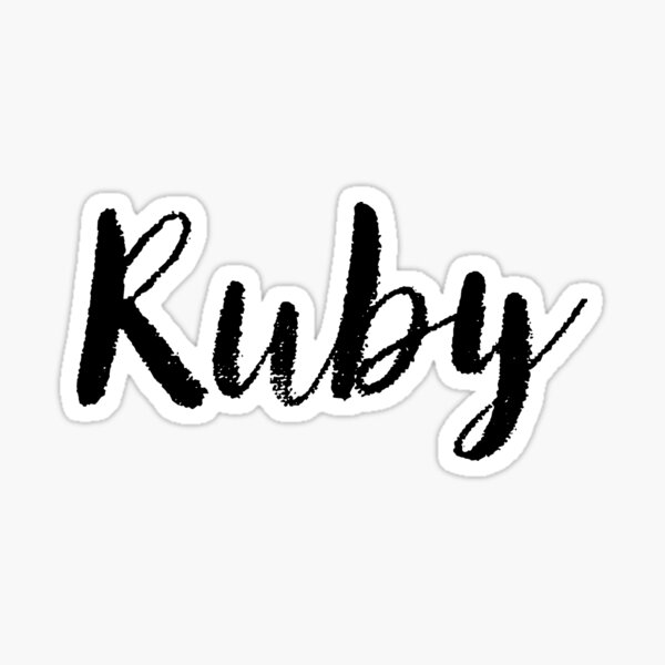 "Ruby - Girl Names For Wives Daughters Stickers Tees" Sticker for Sale ...
