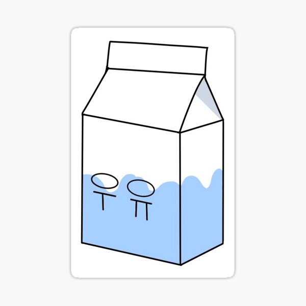 "MILK CARTON" Sticker by mai-may | Redbubble
